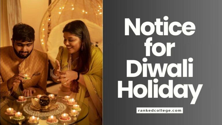 Notice Writing Format for Diwali Holiday (5+ Samples)